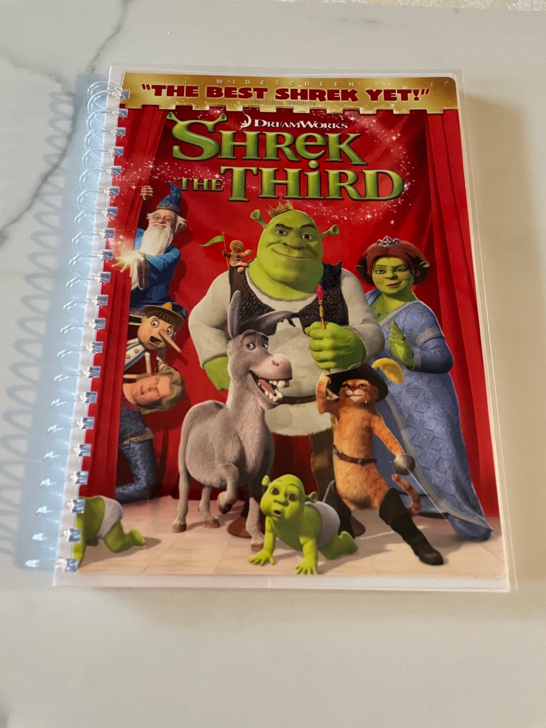 Shrek Third Movie 2000s DVD Upcycled Spiral Bound Notebook Vintage ...