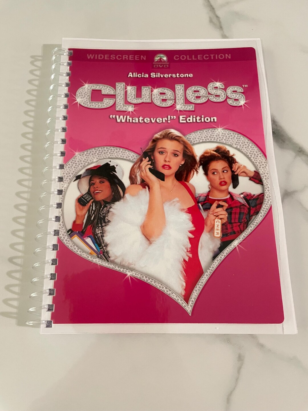 Clueless Movie DVD Upcycled Spiral Bound Notebook Journal Notepad ...