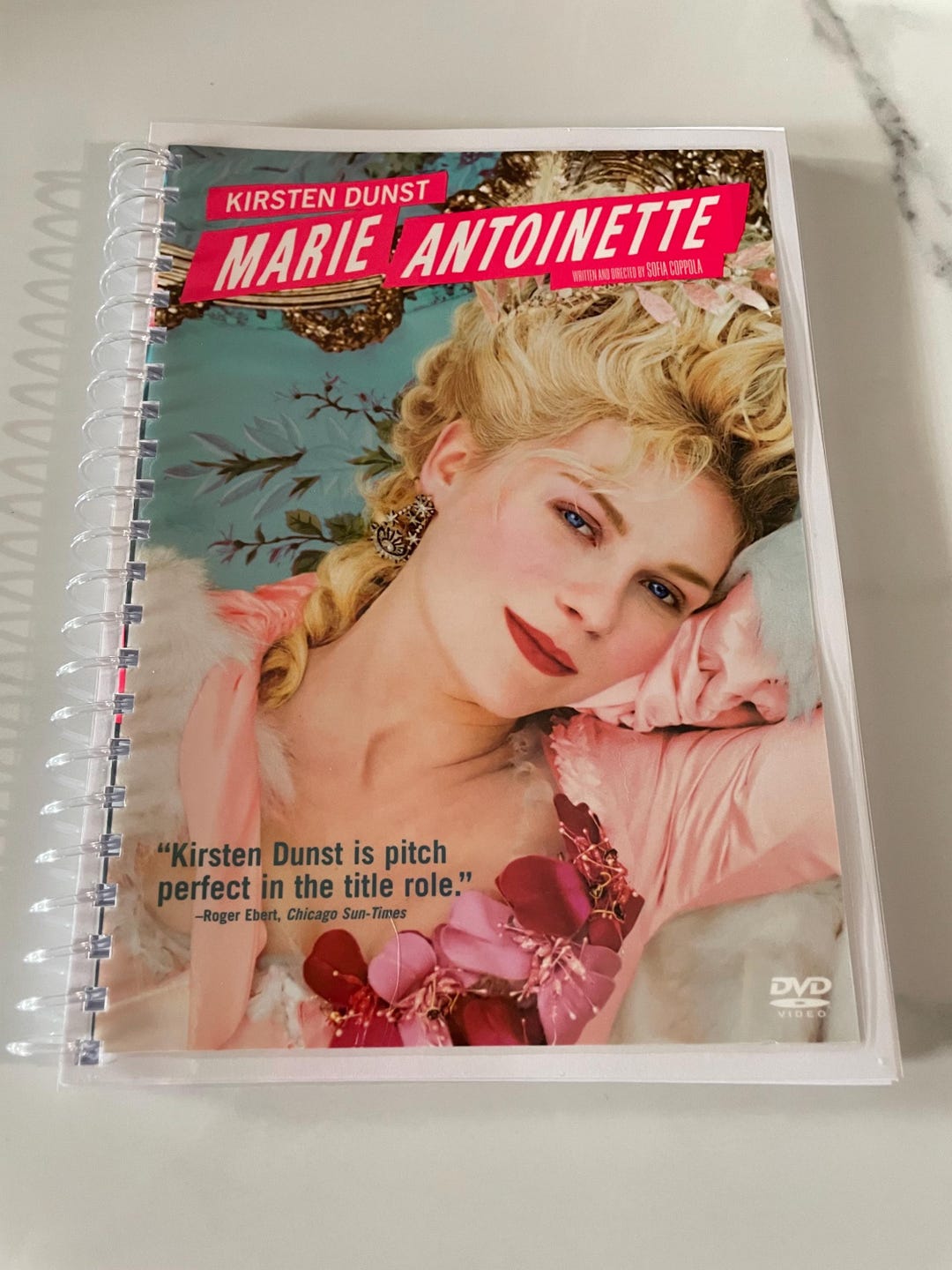 Marie Antoinette Movie DVD Upcycled Spiral Bound Notebook Journal ...