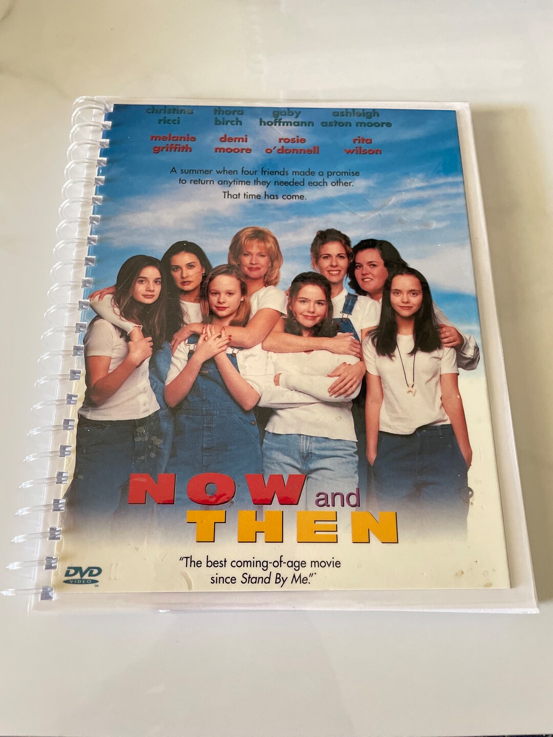 Now and Then Movie DVD Upcycled Spiral Bound Notebook Journal Vintage ...