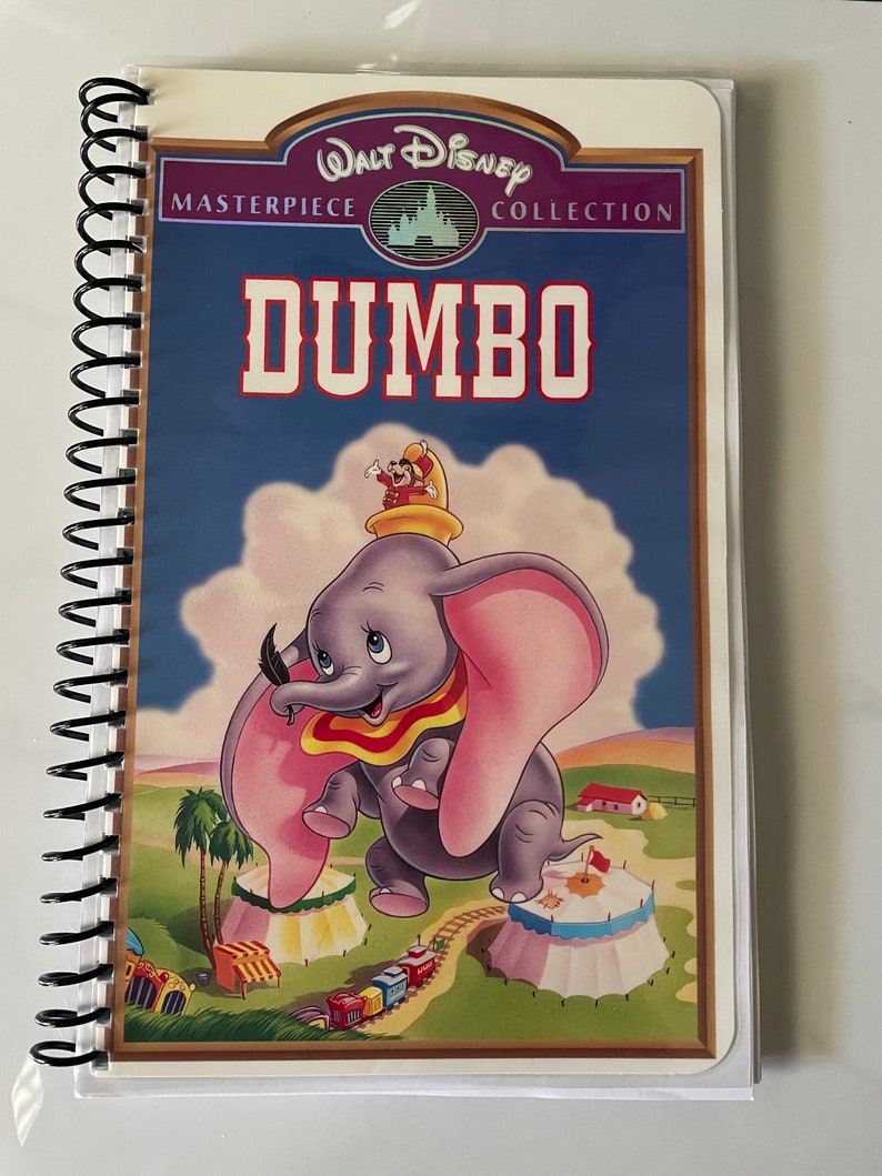 Disneys Dumbo Classic Animated Movie VHS Upcycled Spiral Bound - Etsy ...