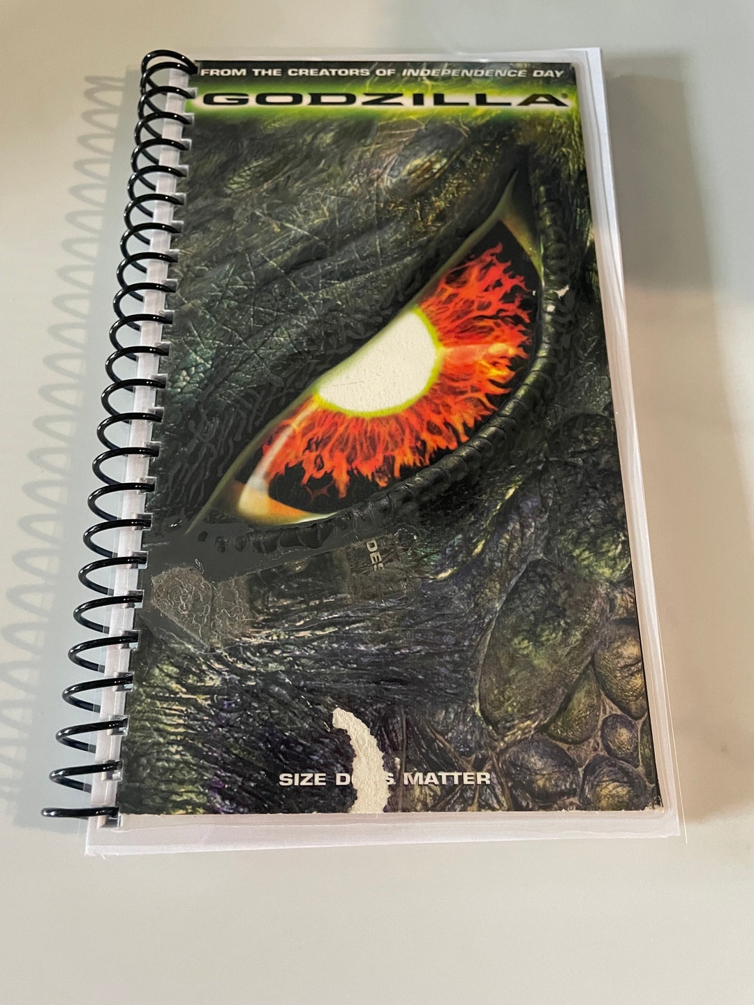 Godzilla 90s Película VHS Upcycled Spiral Bound Notebook Journal ...