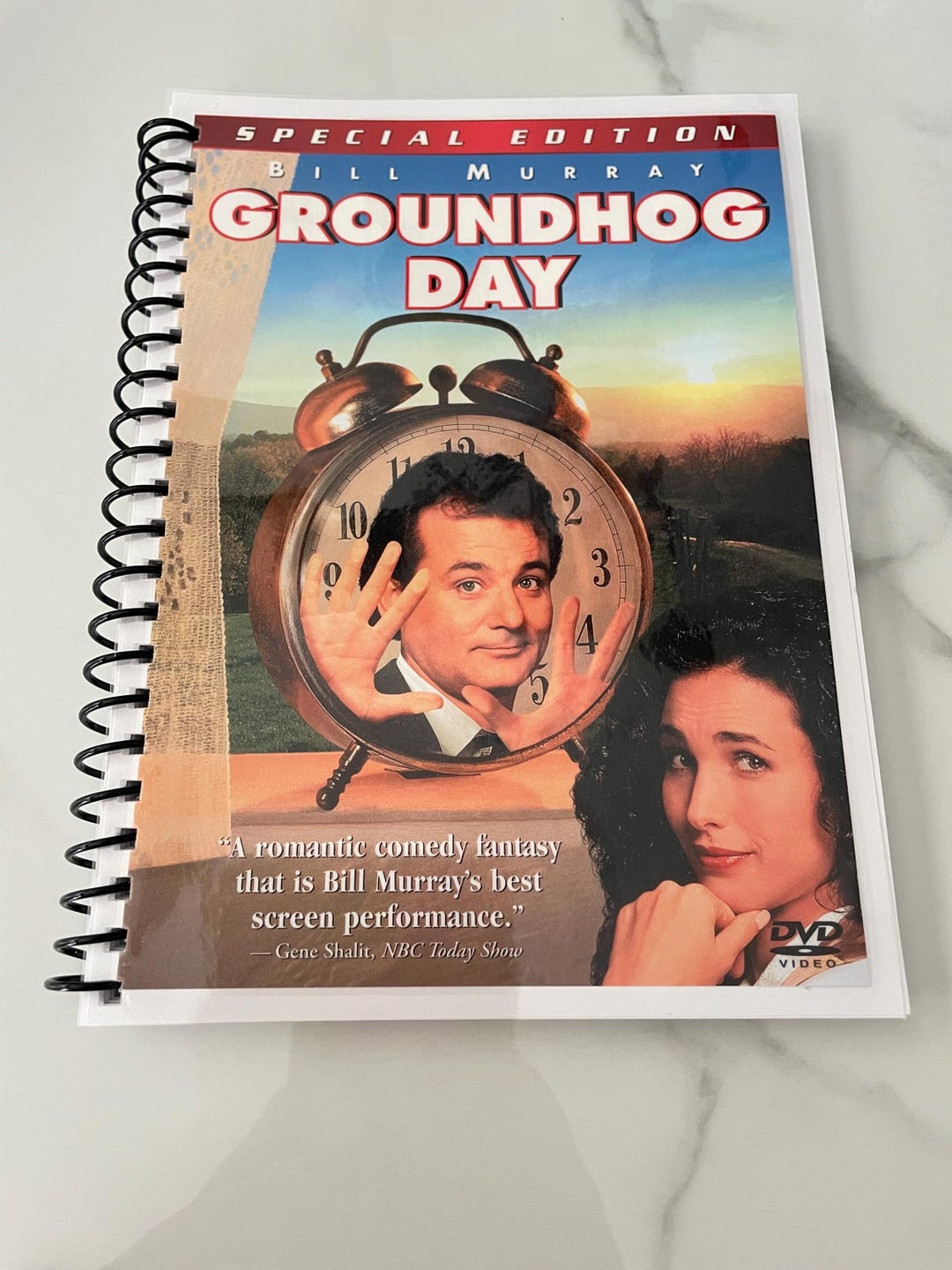 Groundhog Day Movie DVD Upcycled Spiral Bound Notebook Journal Notepad ...