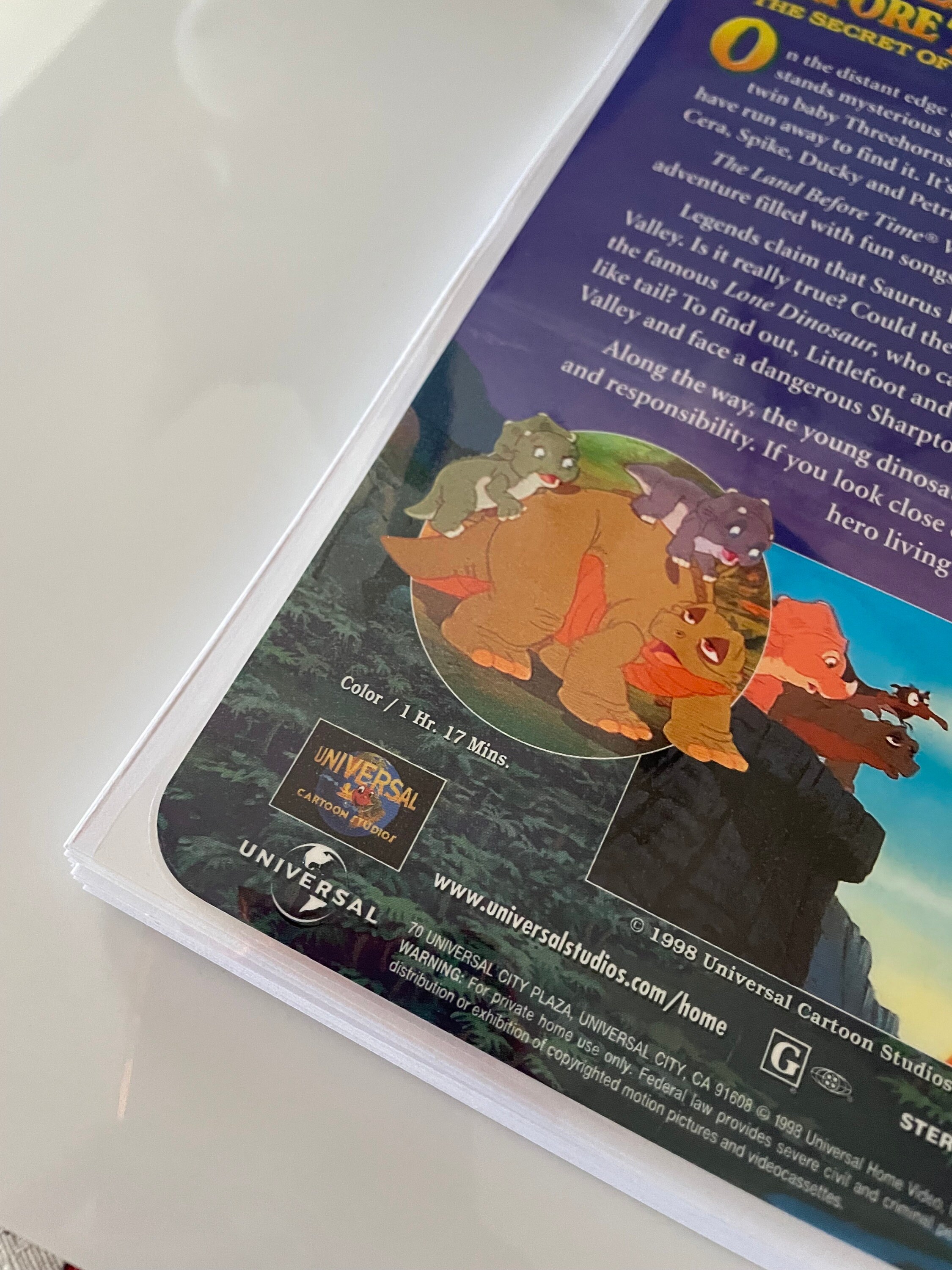 The Land Before Time VI the Secret of Saurus Rock VHS Upcycled Spiral Bound Notebook Journal ...