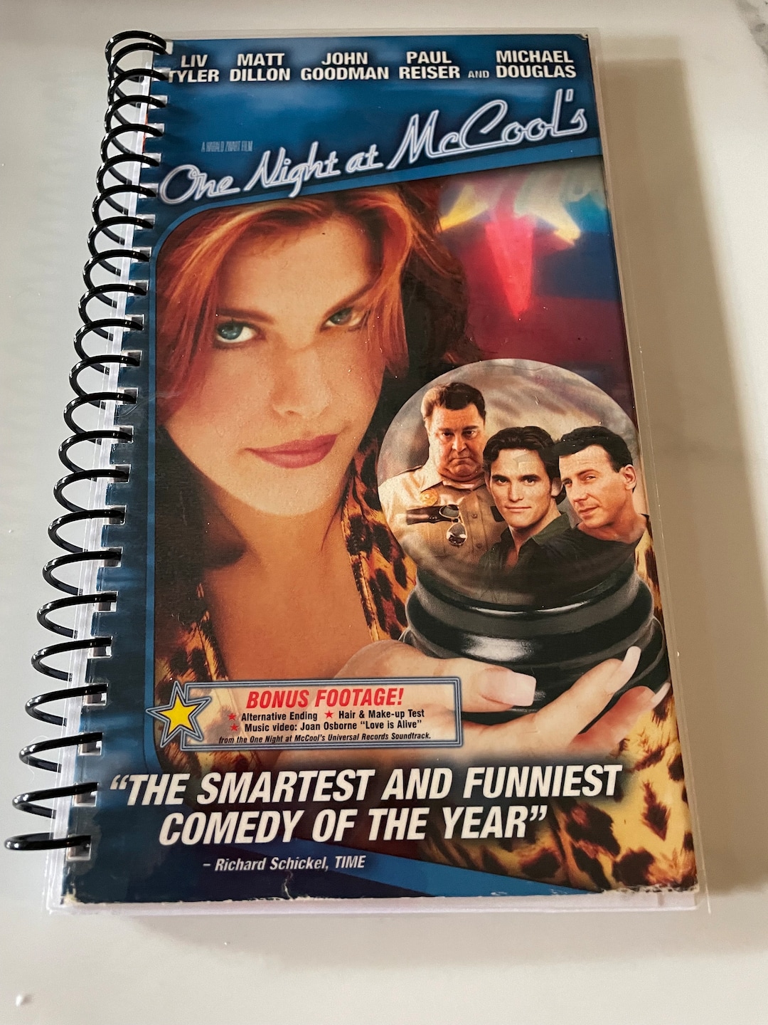 One Night at Mccools Movie VHS Upcycled Spiral Bound Notebook Vintage ...