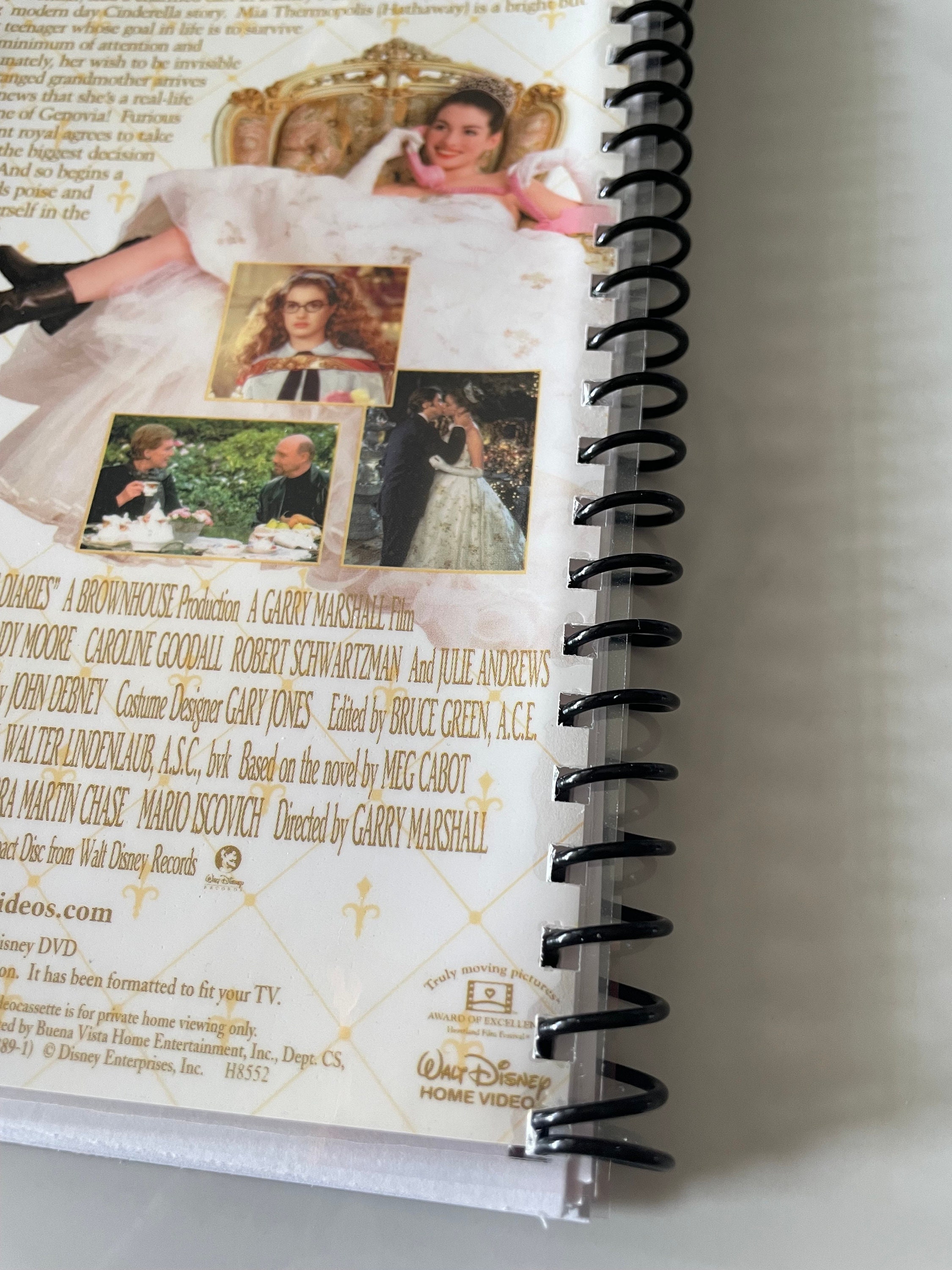 The Princess Diaries Movie VHS Upcycled Spiral Bound Notebook Journal ...