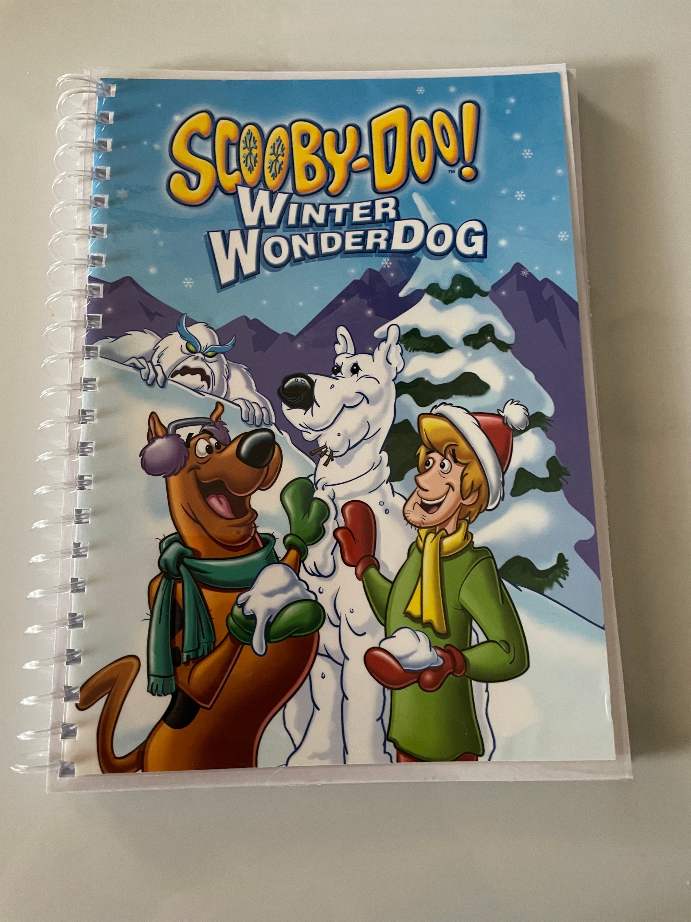 Scooby Doo Winter Wonderdog Cartoon Animated Movie DVD Upcycled Spiral ...