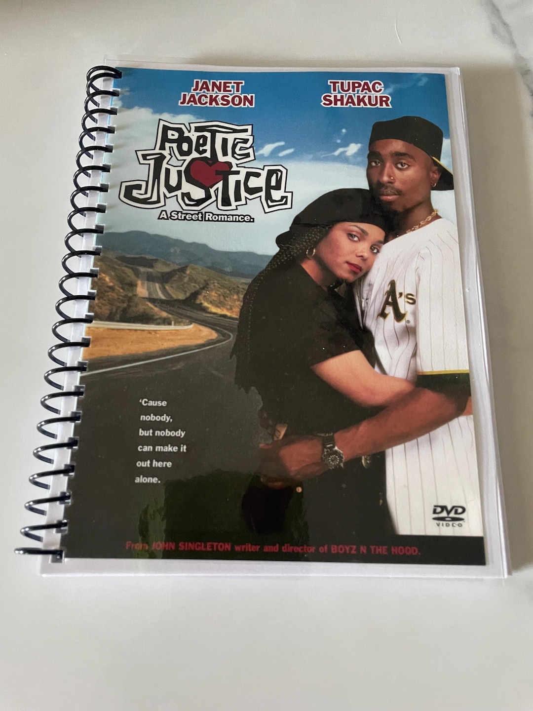 Poetic Justice Movie DVD Upcycled Spiral Bound Notebook Journal Vintage ...