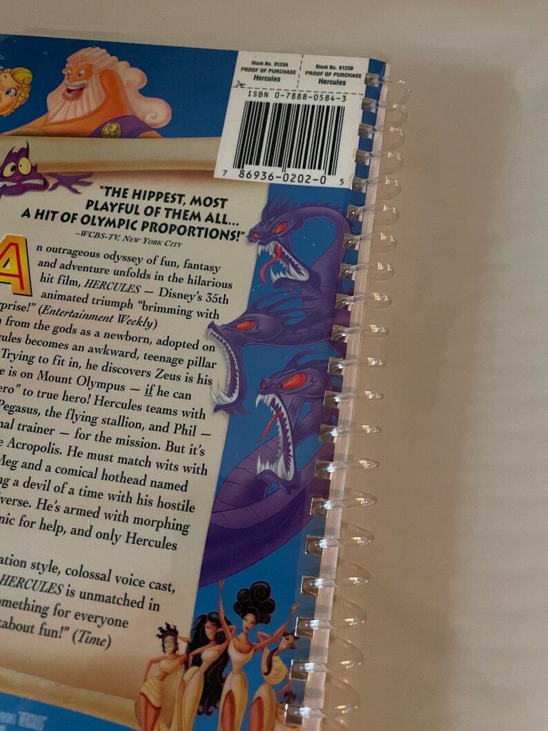 Disneys Hercules Animated 90s VHS Upcycled Spiral Bound Notebook ...