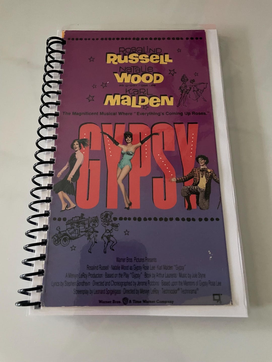 Gypsy Musical Movie VHS Upcycled Spiral Bound Notebook Journal Notepad ...