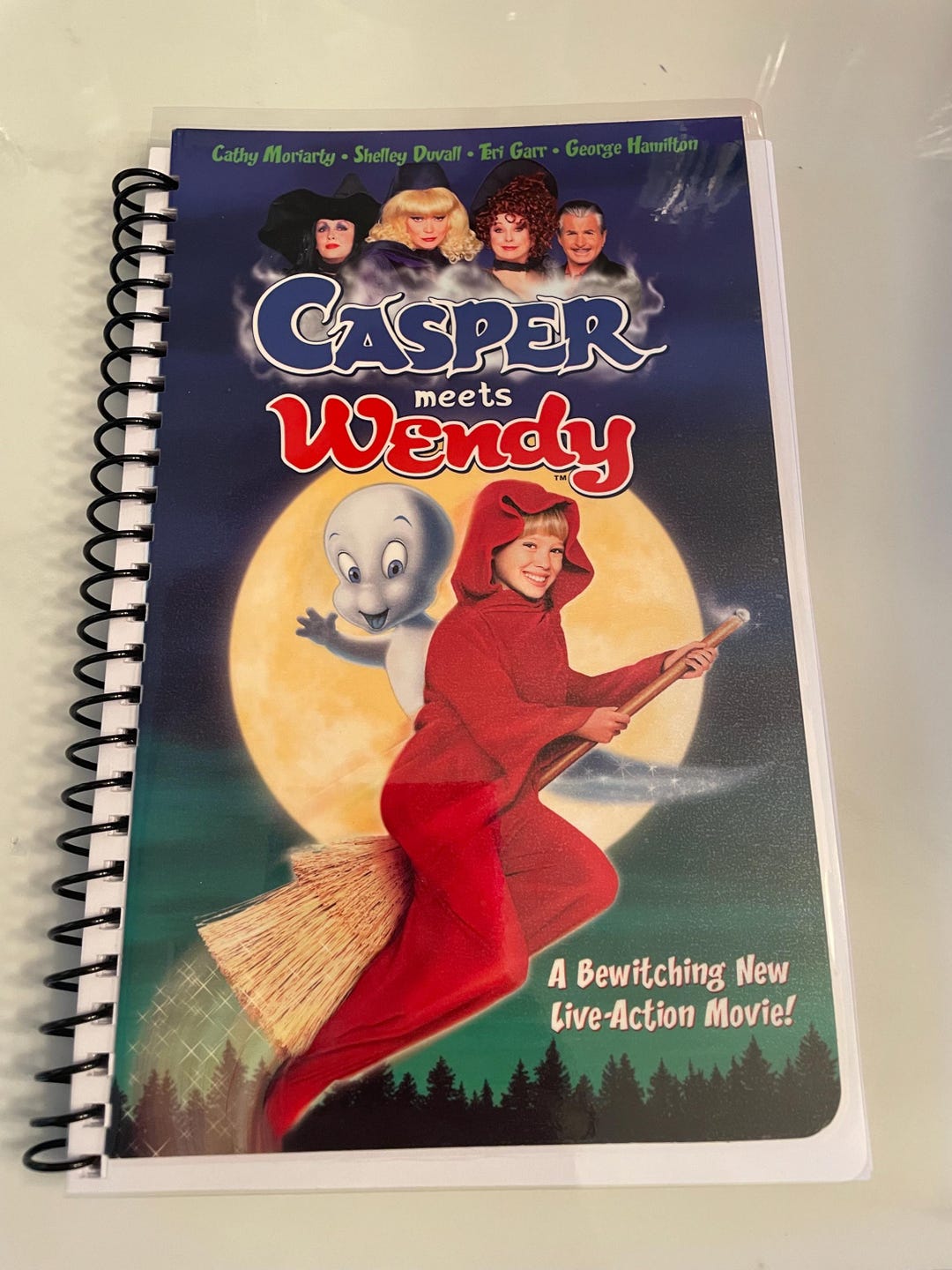 Casper Meets Wendy 90s Movie VHS Video Upcycled Spiral Bound Notebook ...