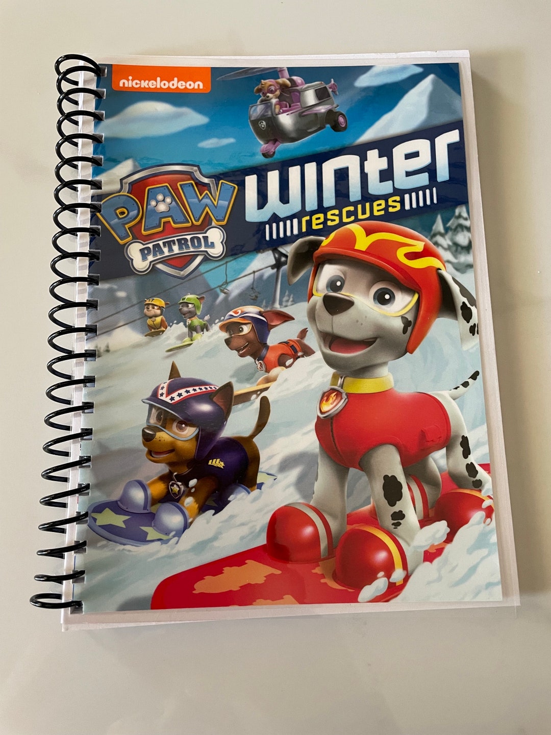 Nickelodeon Paw Patrol Winter Rescue DVD Upcycled Spiral Bound Notebook ...