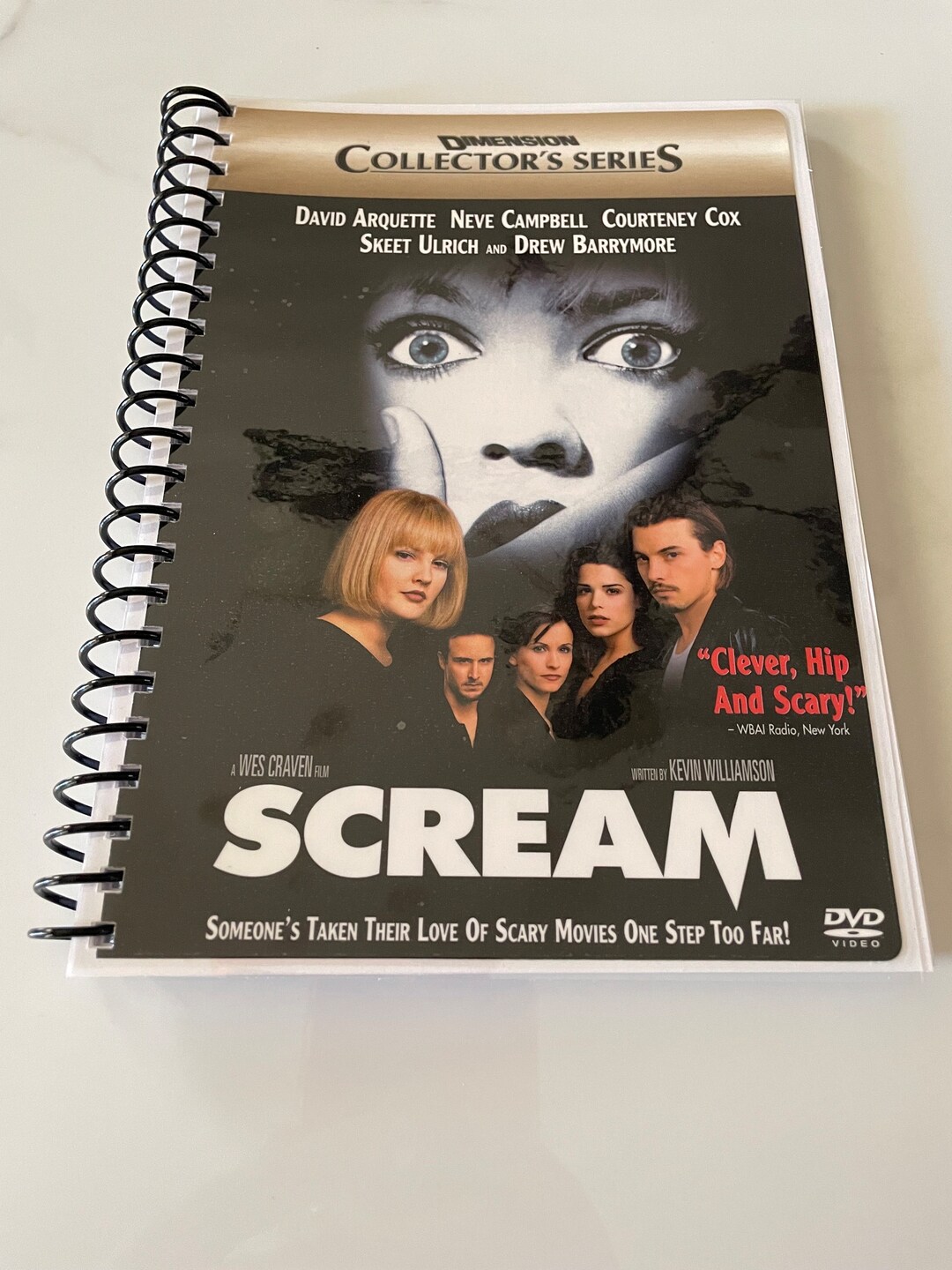 Scream Movie 90s DVD Upcycled Spiral Bound Notebook Vintage Ghostface ...