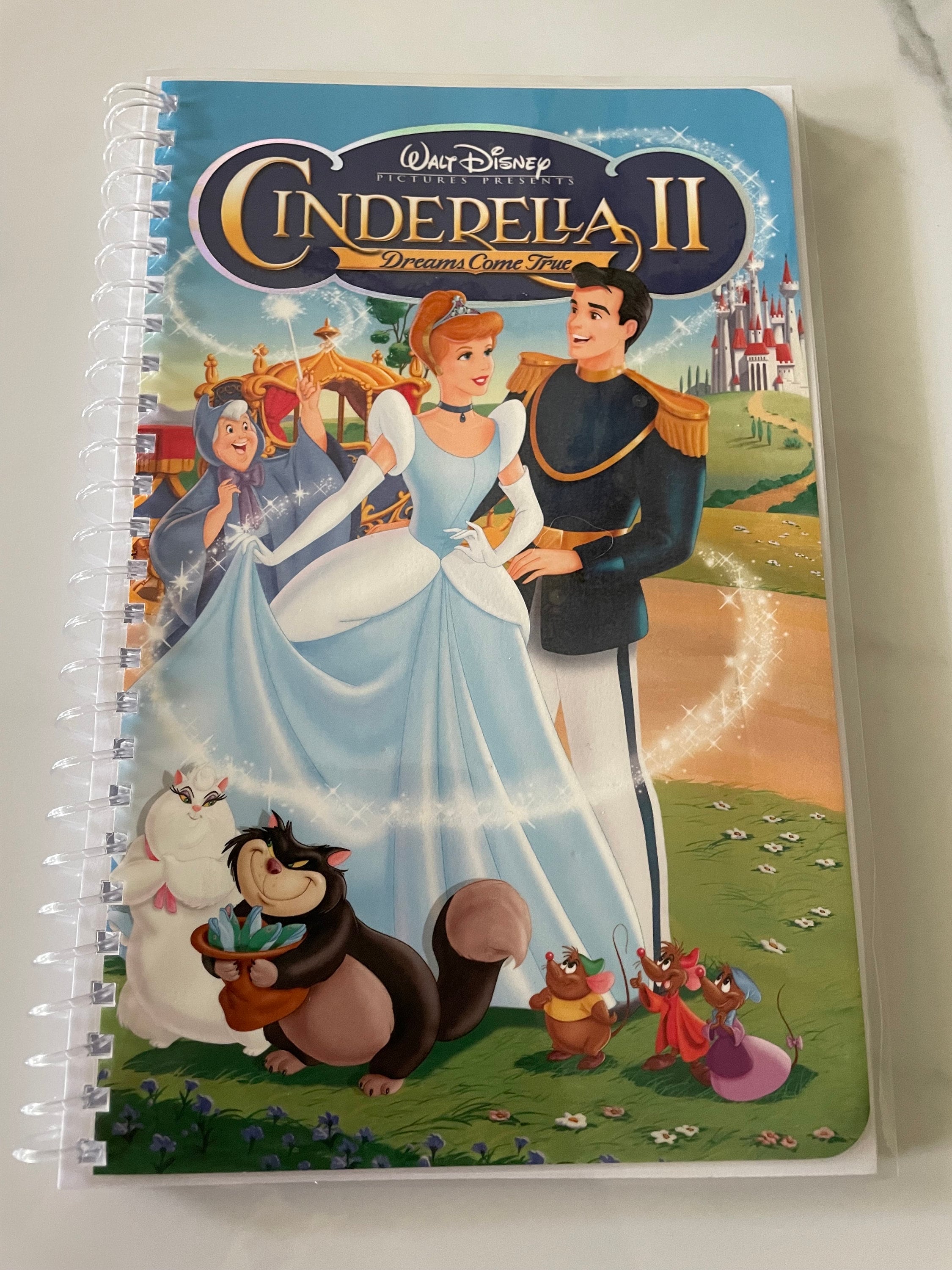 Walt Disney Cinderella 2 Dreams Come True Movie VHS Upcycled Spiral ...