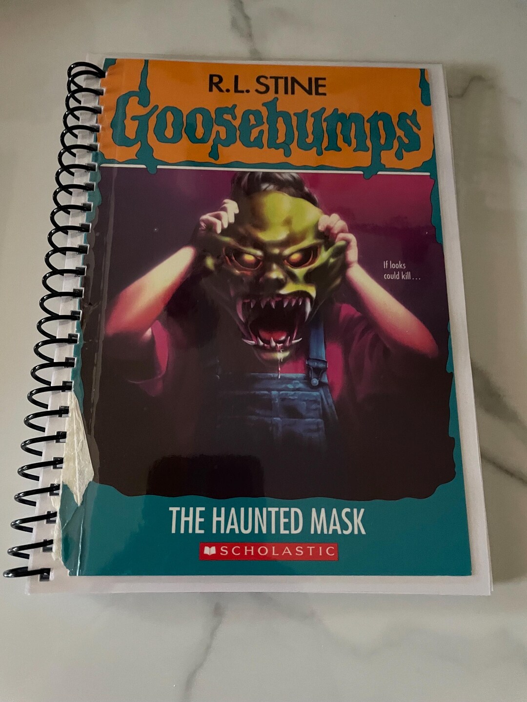 RL Stine Goosebumps the Haunted Mask Upcycled Spiral Bound Notebook ...