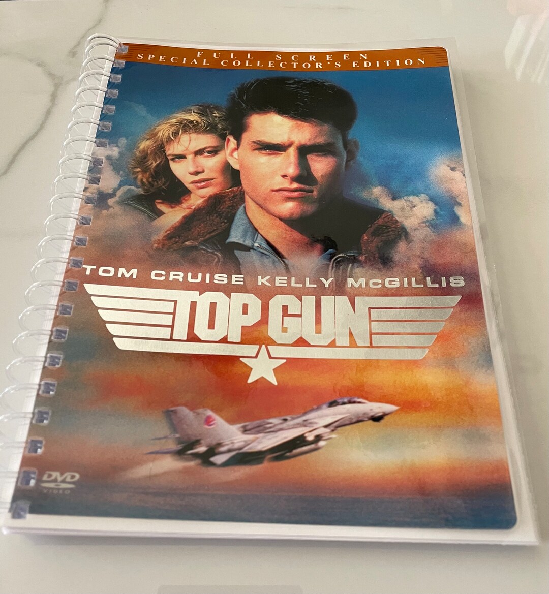 Top Gun 80s Movie DVD Upcycled Spiral Bound Notebook Journal Vintage ...