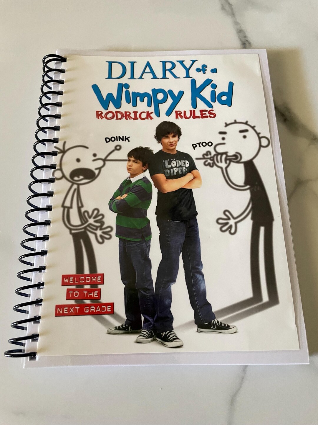 Diary of a Wimpy Kid Rodrick Rules Movie DVD Upcycled Spiral Bound Notebook Notepad Vintage Gift ...