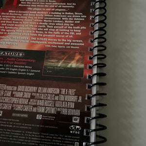 The X Files Movie DVD Upcycled Spiral Bound Notebook Notepad Journal ...