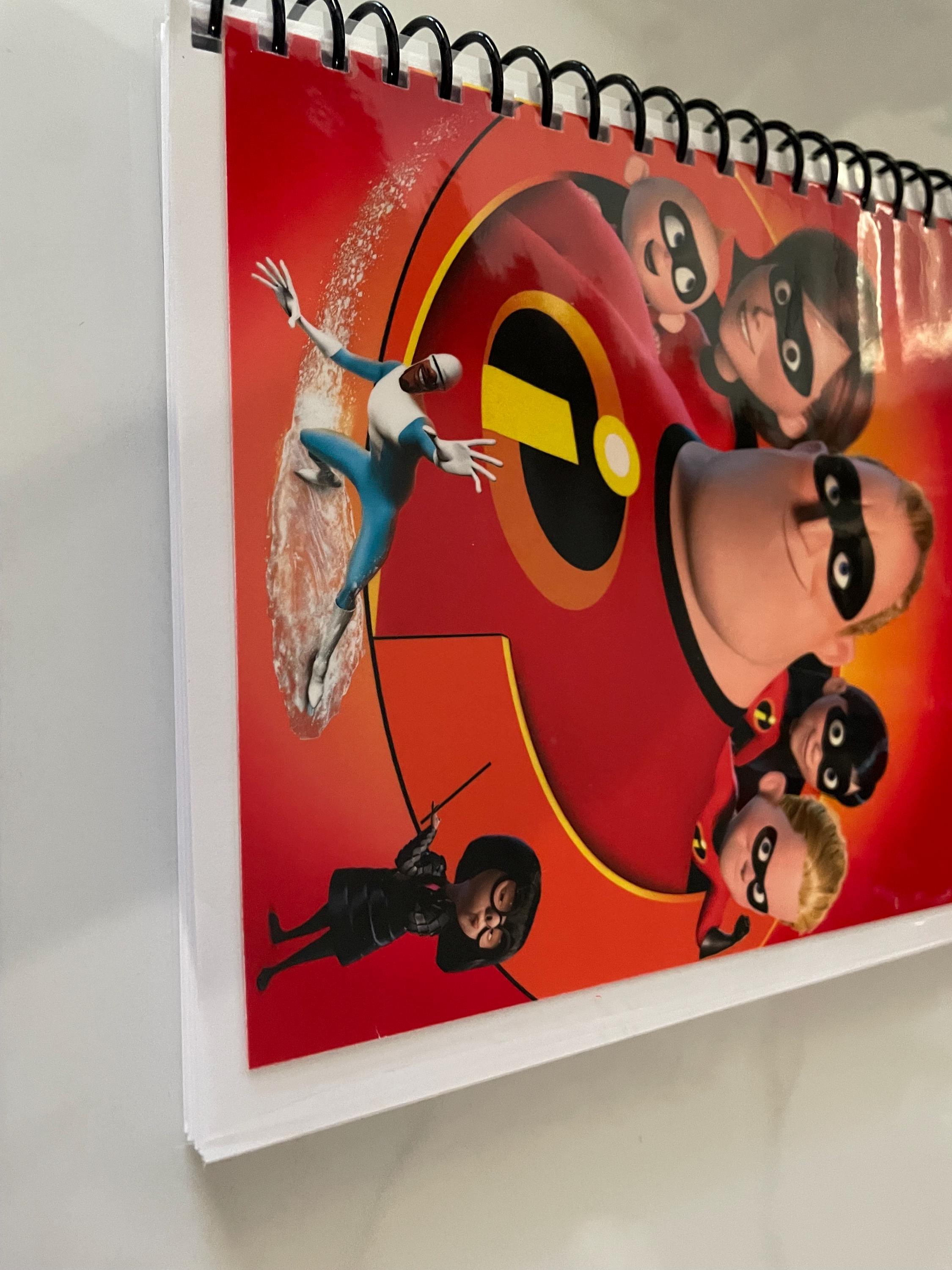 Disney Pixar the Incredibles Movie DVD Upcycled Spiral Bound Notebook ...
