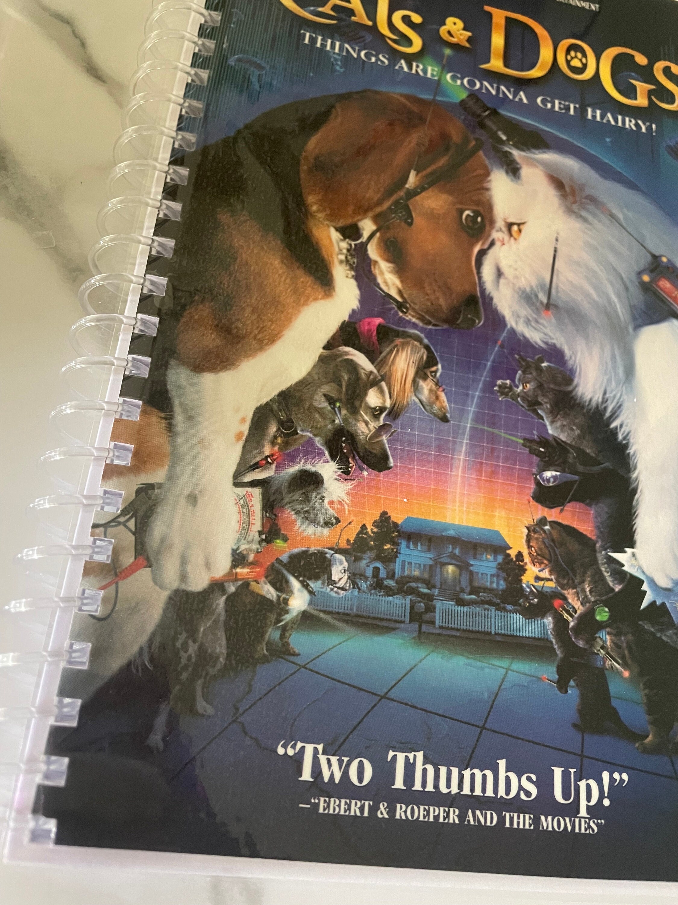Cats & Dogs Movie VHS Upcycled Spiral Bound Notebook Journal Vintage ...