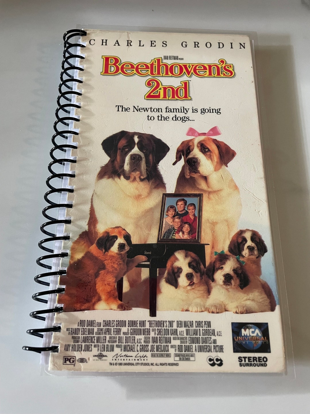 Beethoven’s 2nd Movie VHS Upcycled Spiral Bound Notebook Vintage 90s - Etsy