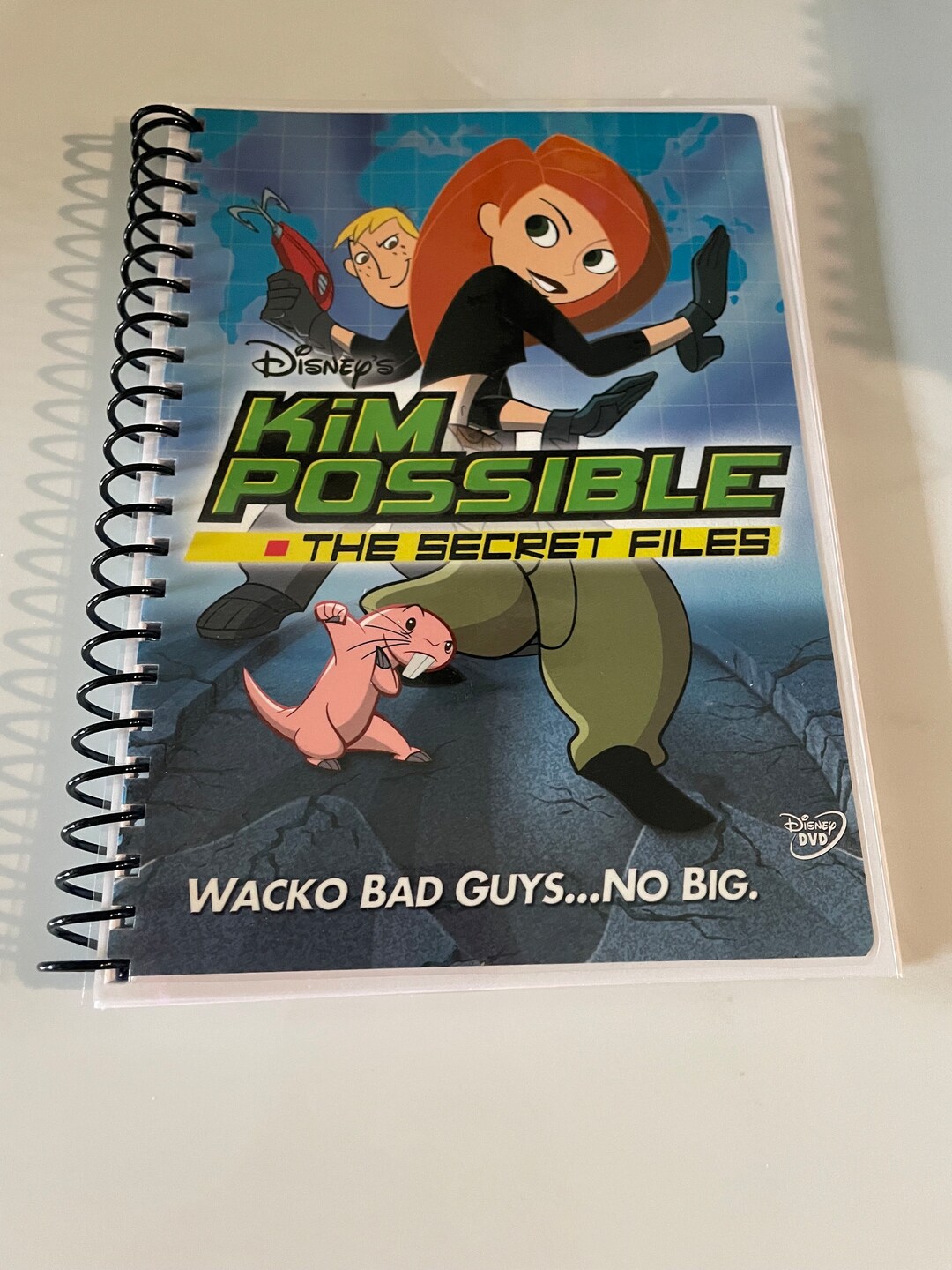 Disney Kim Possible the Secret Files TV Show DVD Upcycled Spiral Bound ...