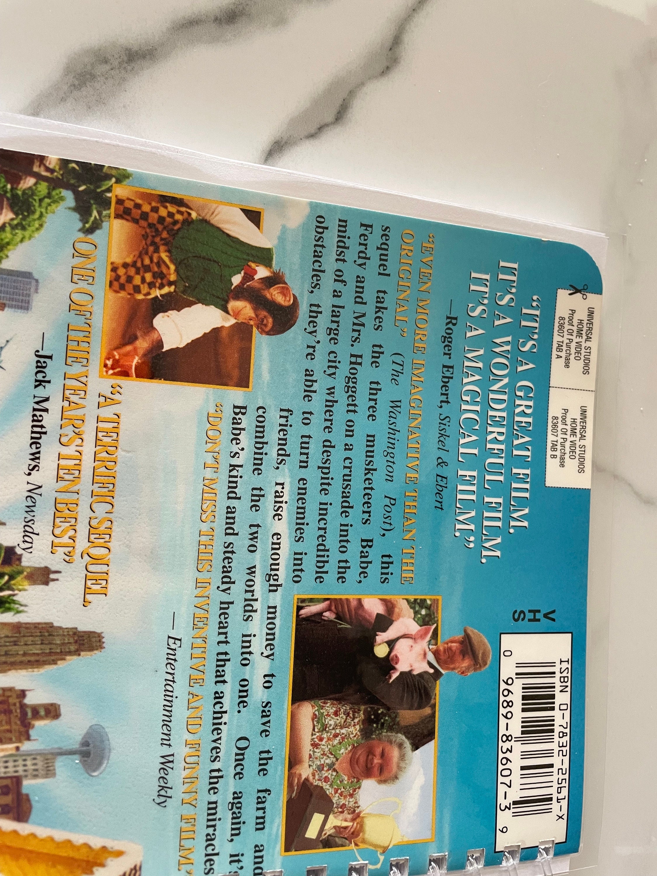 Babe Pig in the City Movie VHS Upcycled Spiral Bound Notebook Journal ...