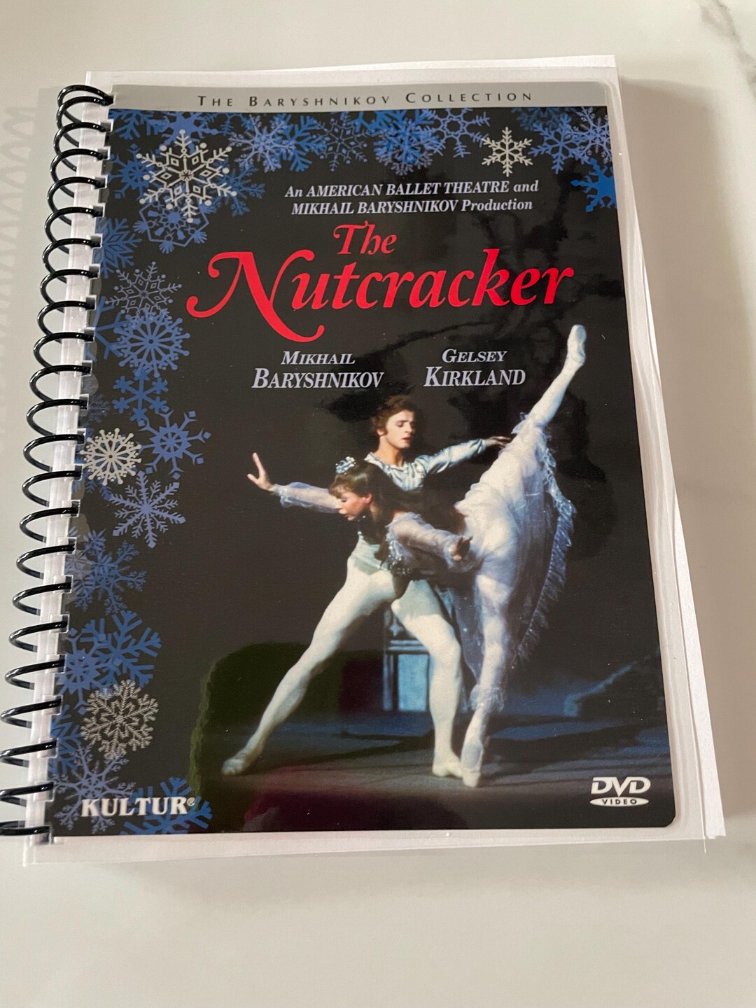 The Nutcracker Ballet Movie DVD Upcycled Spiral Bound Notebook Journal Notepad Unique Gift Ideas ...