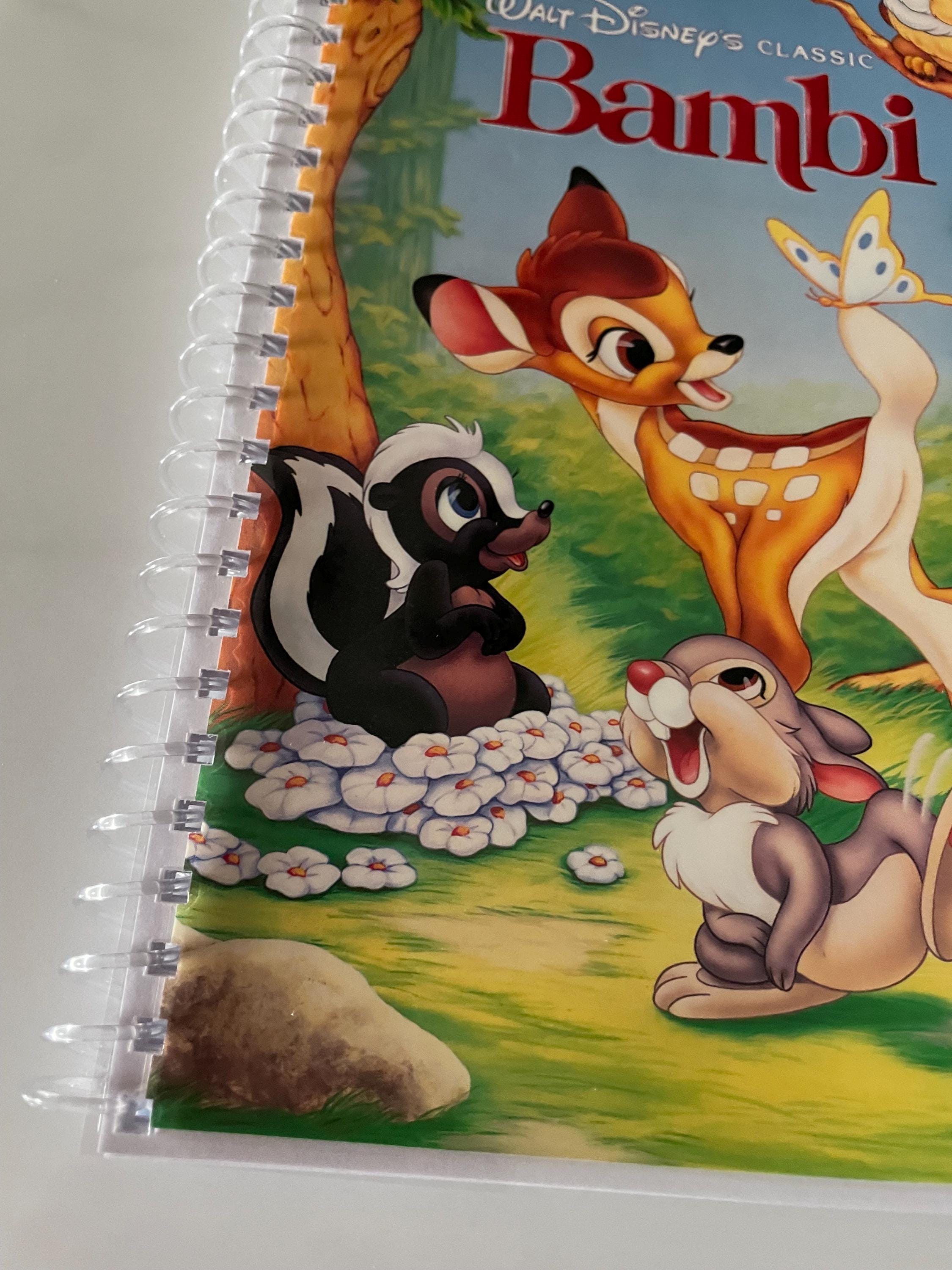 Disneys Bambi Classic Animated Movie VHS Upcycled Spiral Bound Notebook ...