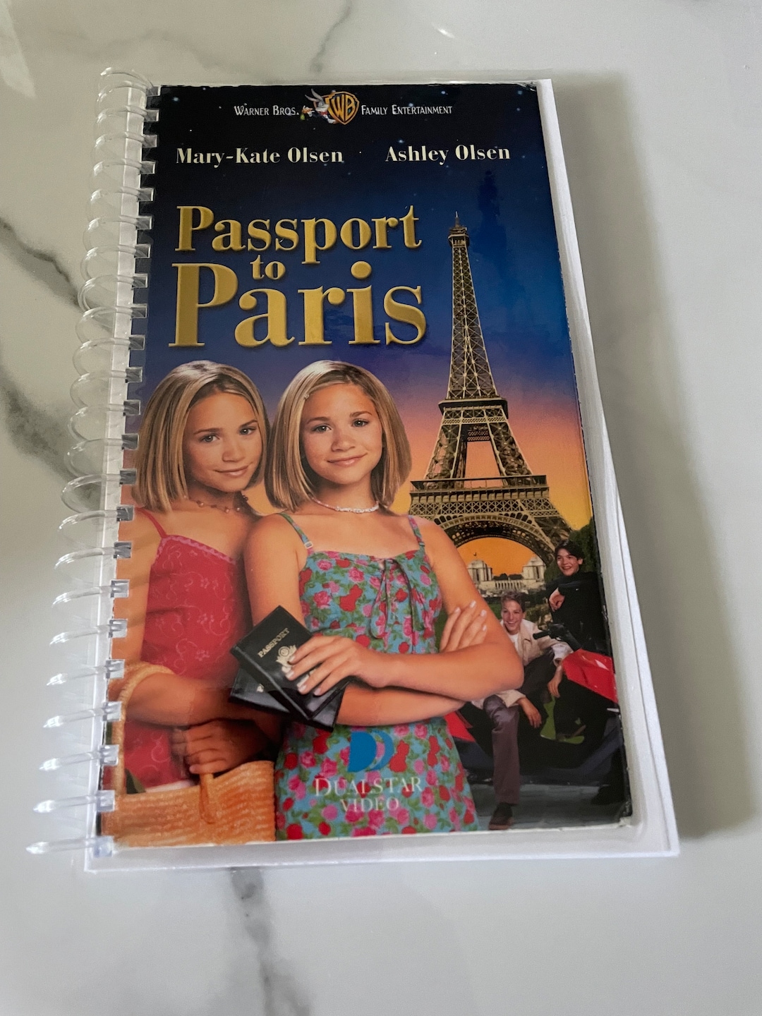 Passport to Paris Movie VHS Upcycled Spiral Bound Notebook Notepad ...