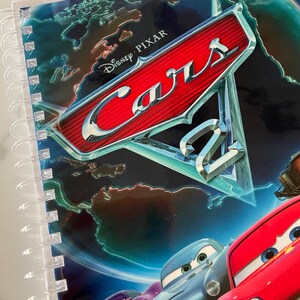 Disneys Cars 2 Lightning Mcqueen Movie DVD Upcycled Spiral Bound ...