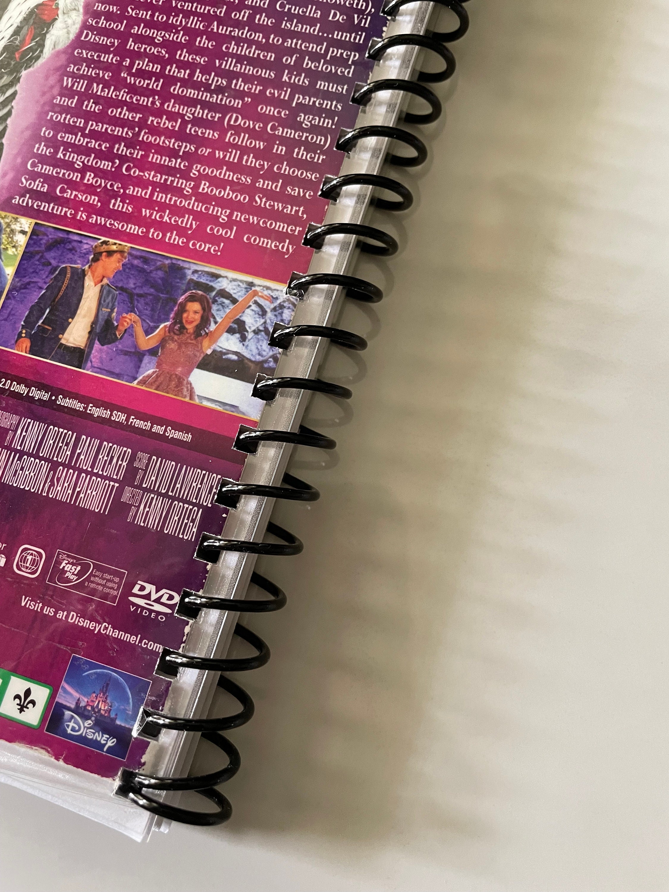 Disneys Descendants DVD Upcycled Spiral Bound Notebook Vintage - Etsy