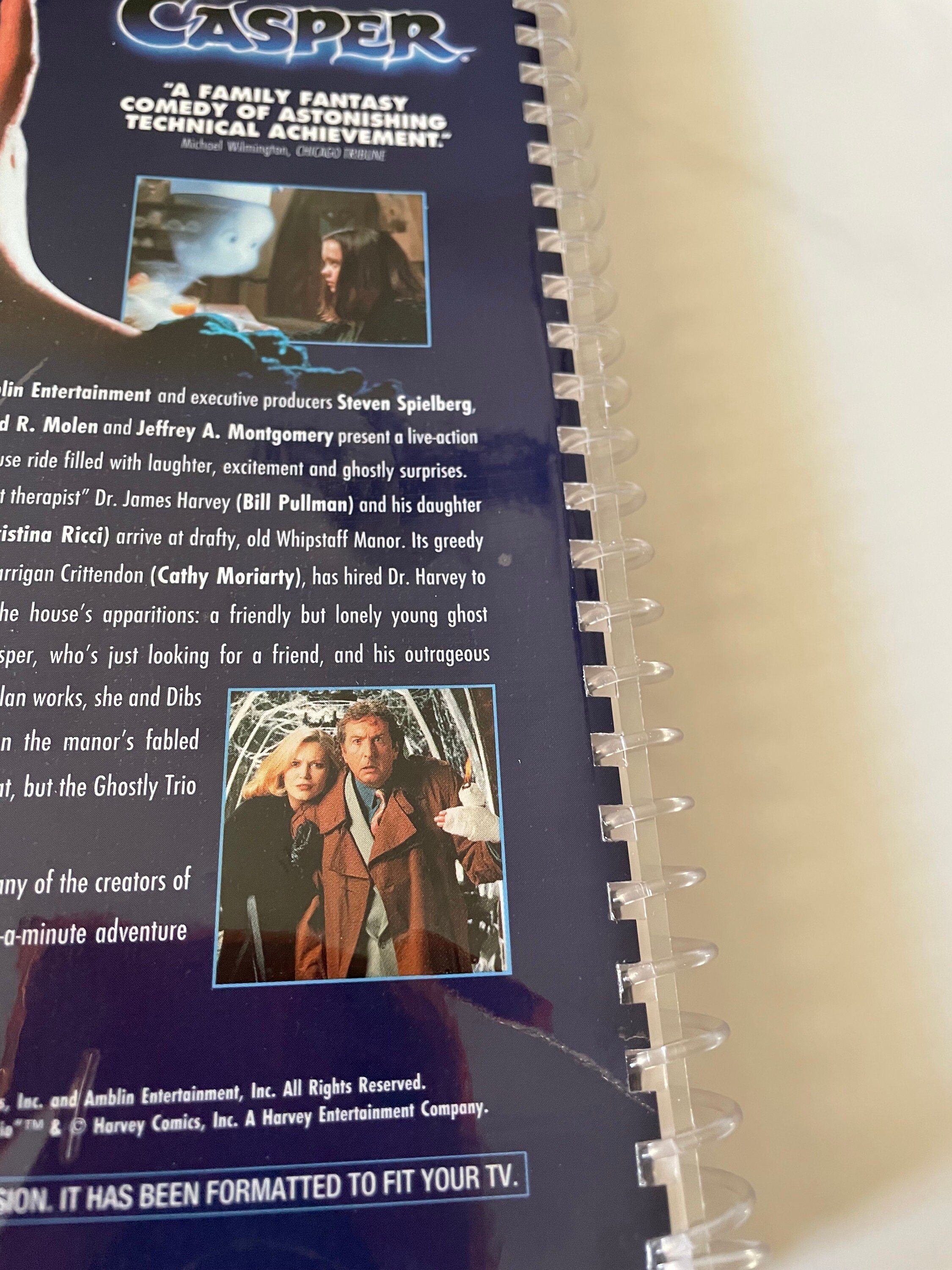 Casper 90s Live Action Movie VHS Upcycled Spiral Bound Notebook Vintage ...
