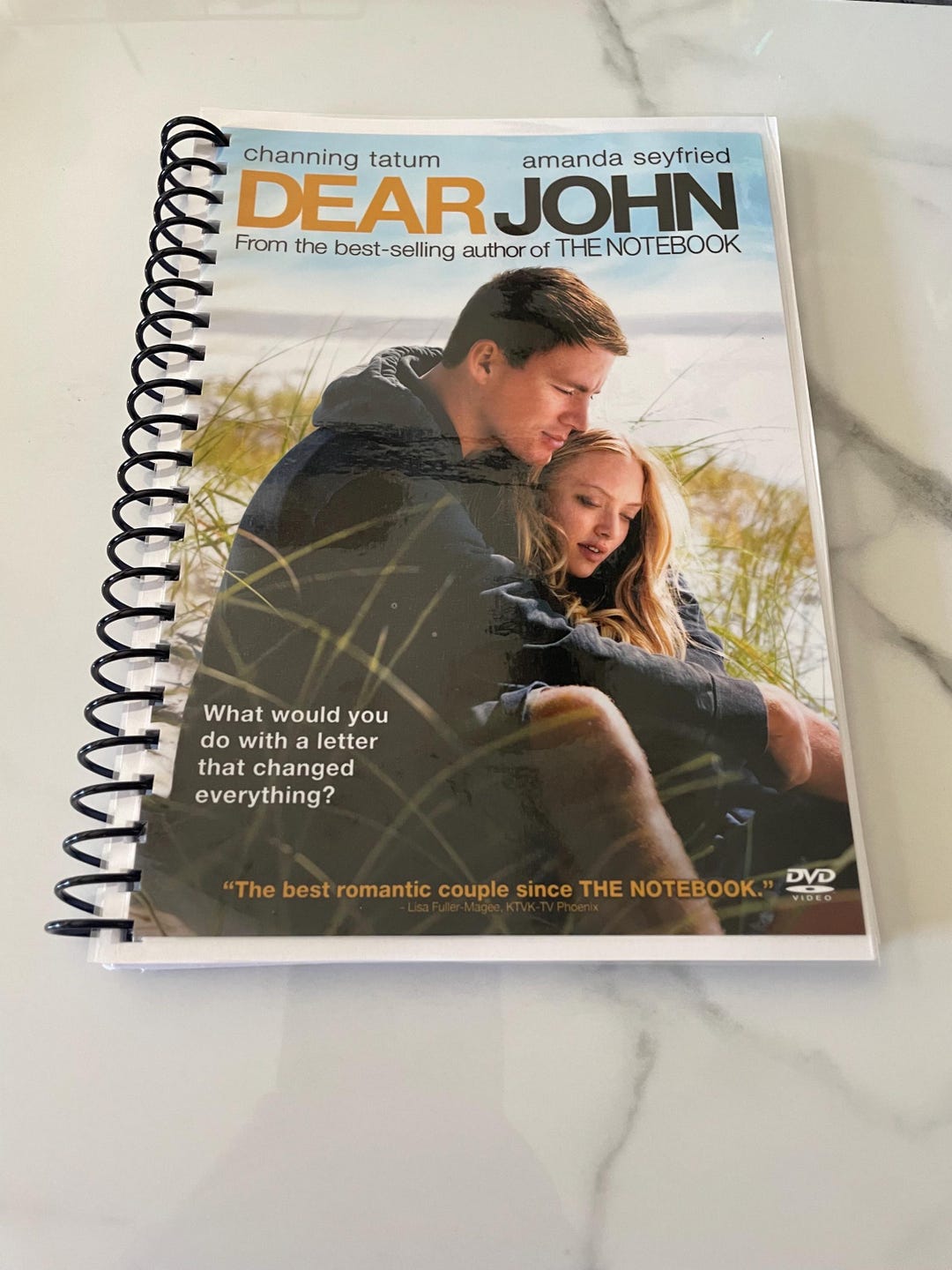 Dear John Movie DVD Upcycled Spiral Bound Notebook Journal Vintage Unique Gift Ideas Channing ...
