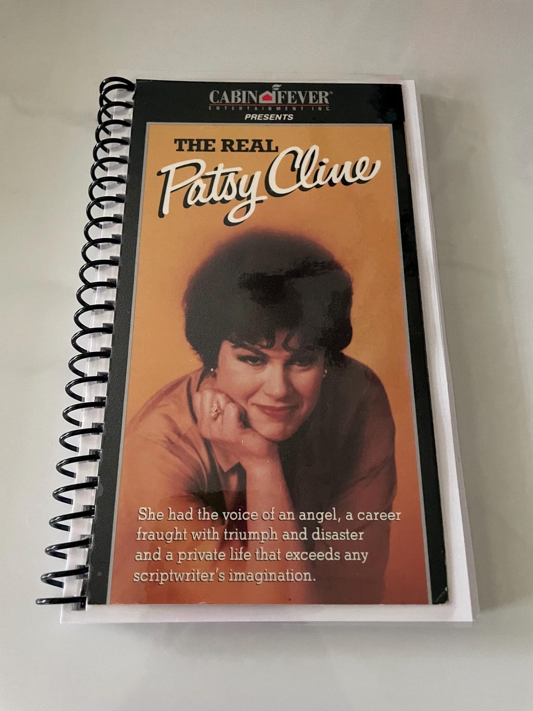 The Real Patsy Cline Music Movie VHS Video Upcycled Spiral Bound ...