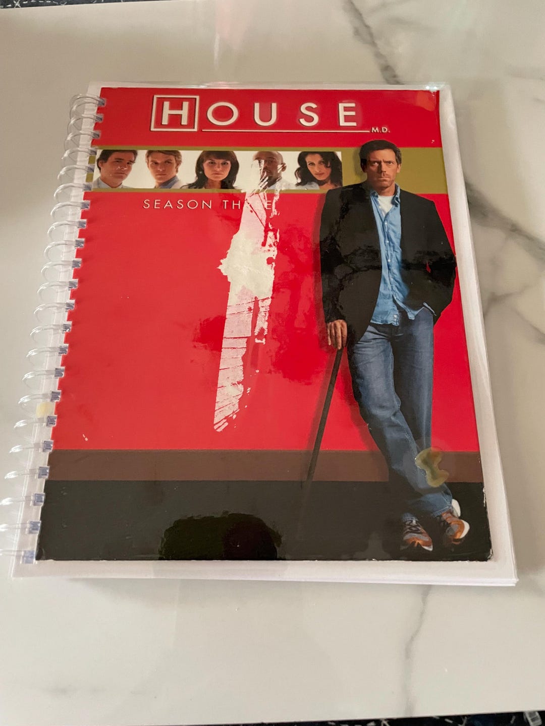 House MD Season 3 DVD Upcycled Spiral Bound Notebook Notepad Journal ...