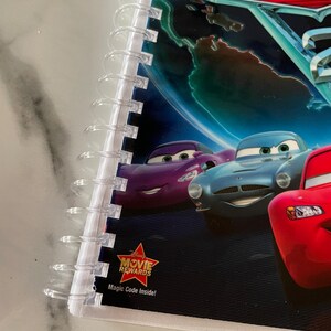 Disneys Cars 2 Lightning Mcqueen Movie DVD Upcycled Spiral Bound ...