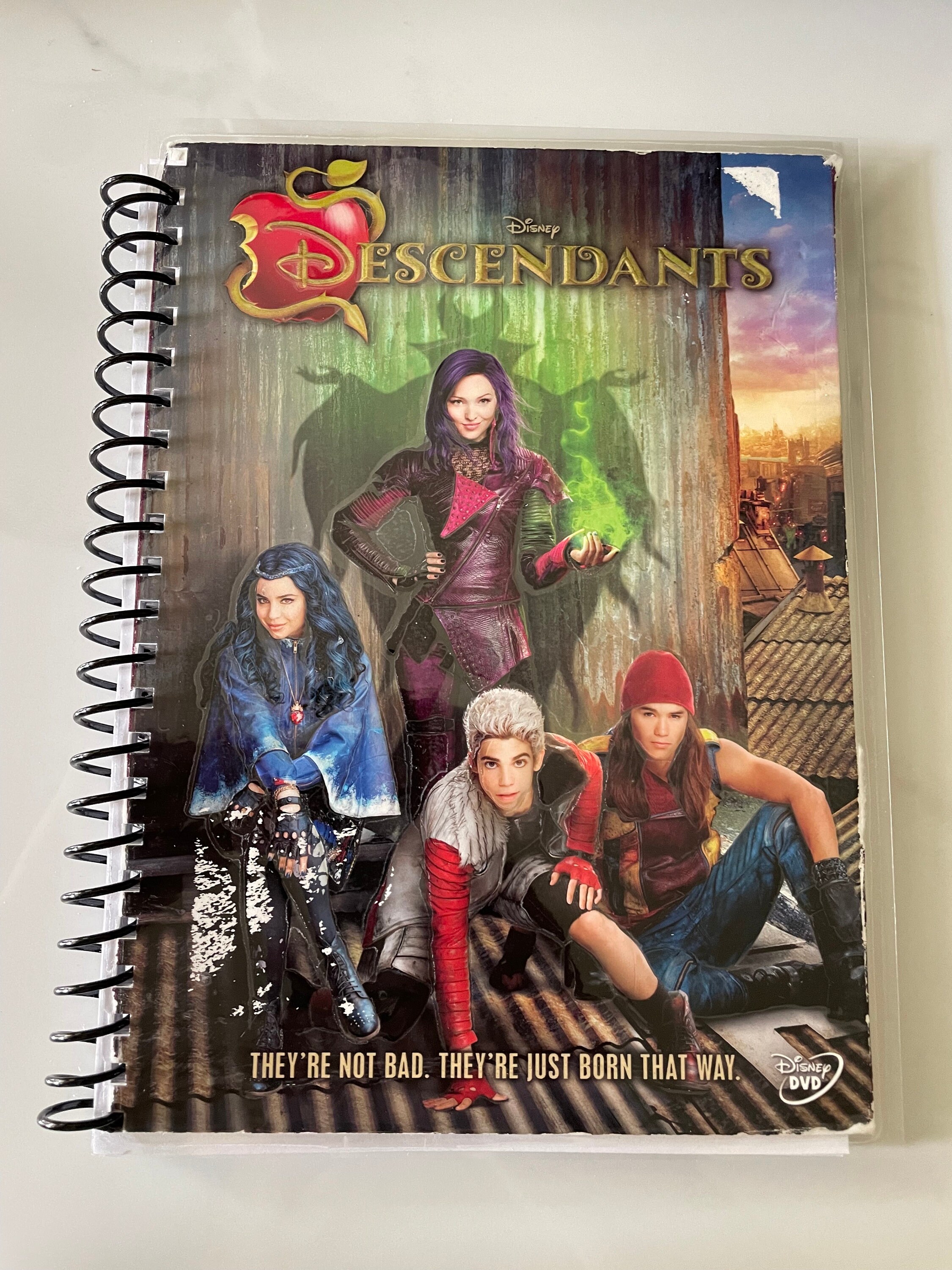 Disneys Descendants DVD Upcycled Spiral Bound Notebook Vintage - Etsy