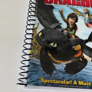 Dreamworks How to Train Your Dragon Movie DVD Upcycled Spiral Bound ...
