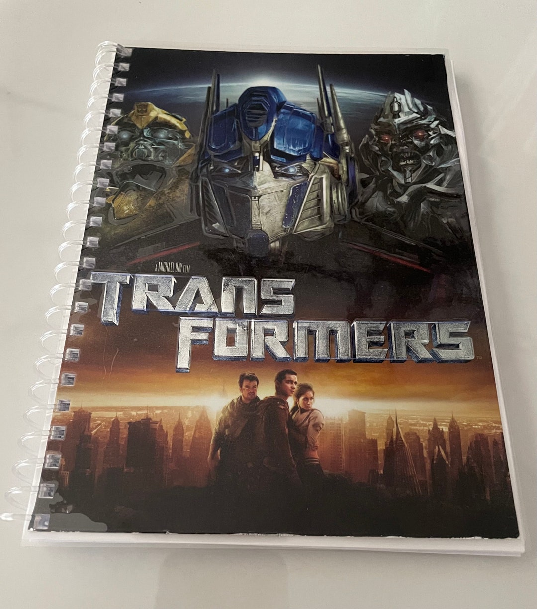 Transformers 2007 DVD Upcycled Spiral Bound Notebook Vintage Megan Fox ...