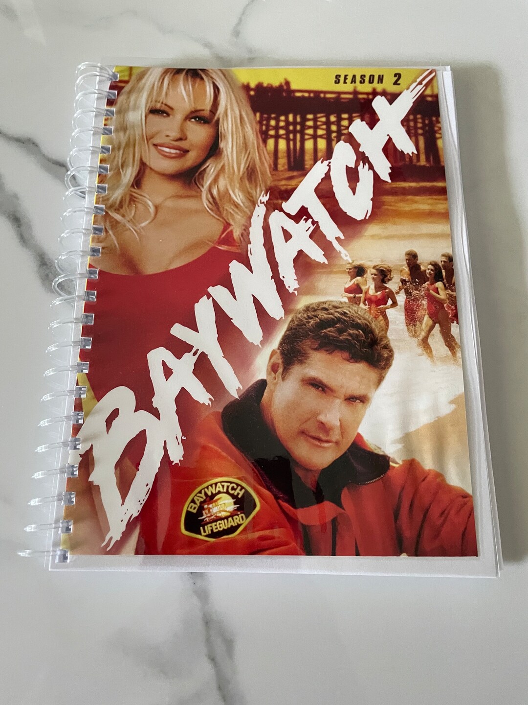 Baywatch Season 2 TV Series Show DVD Upcycled Spiral Bound Notebook ...