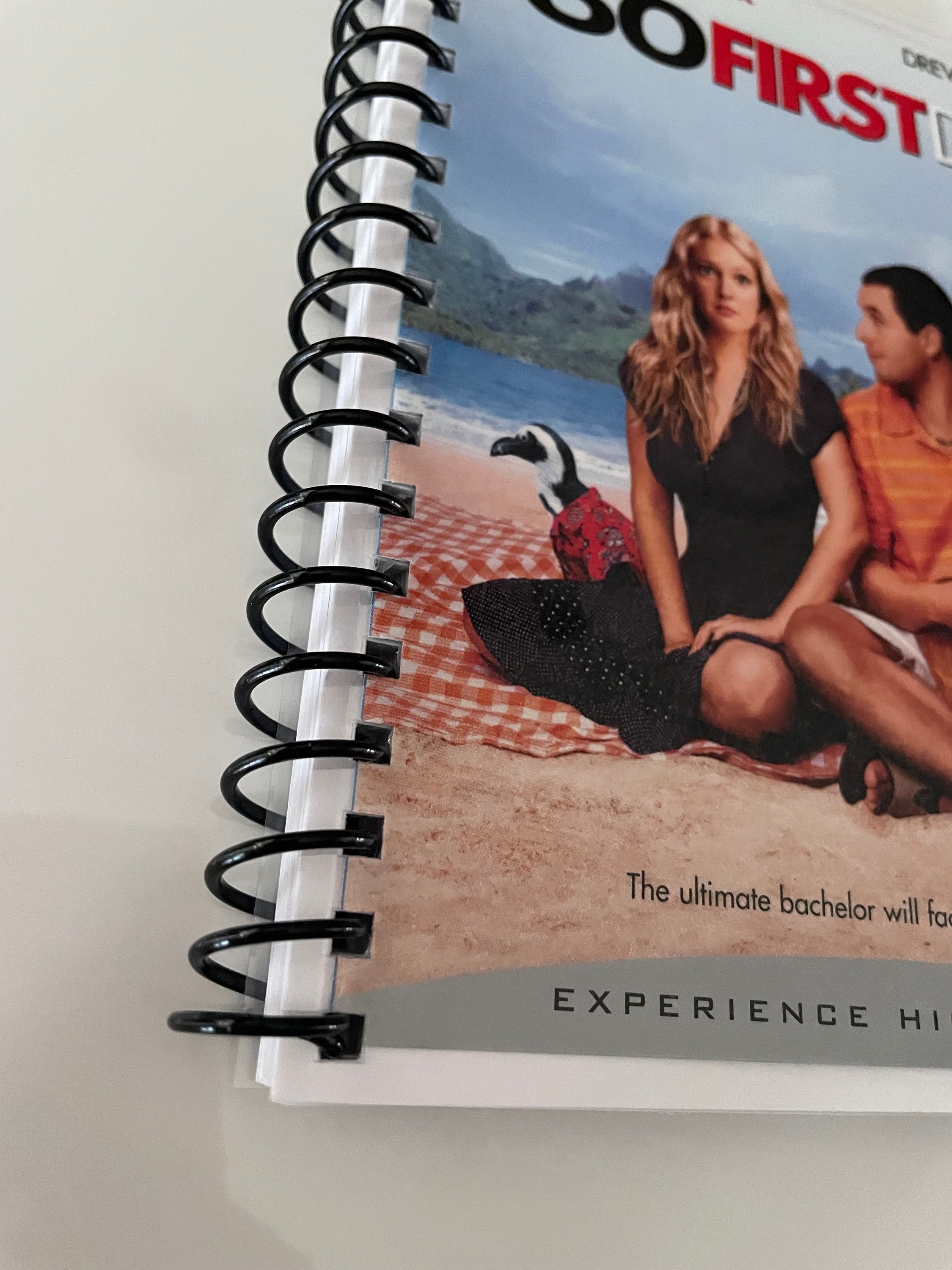 50 First Dates Movie Blu Ray DVD Upcycled Spiral Bound Notebook Journal ...