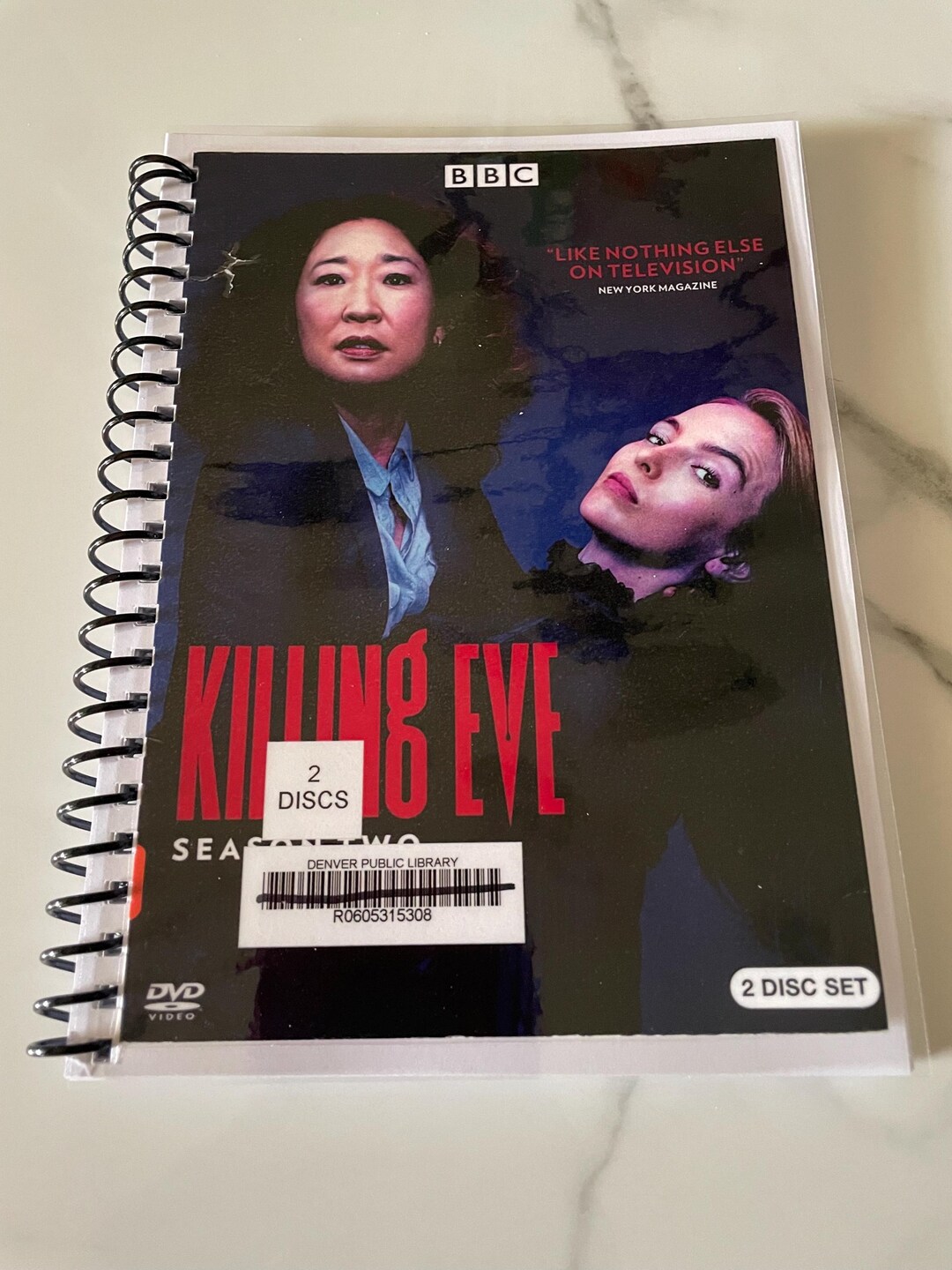 Killing Eve BBC TV Show Season 2 Video DVD Upcycled Spiral Bound ...