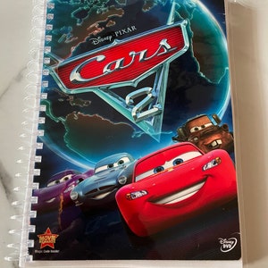 Disneys Cars 2 Lightning Mcqueen Movie DVD Upcycled Spiral Bound ...