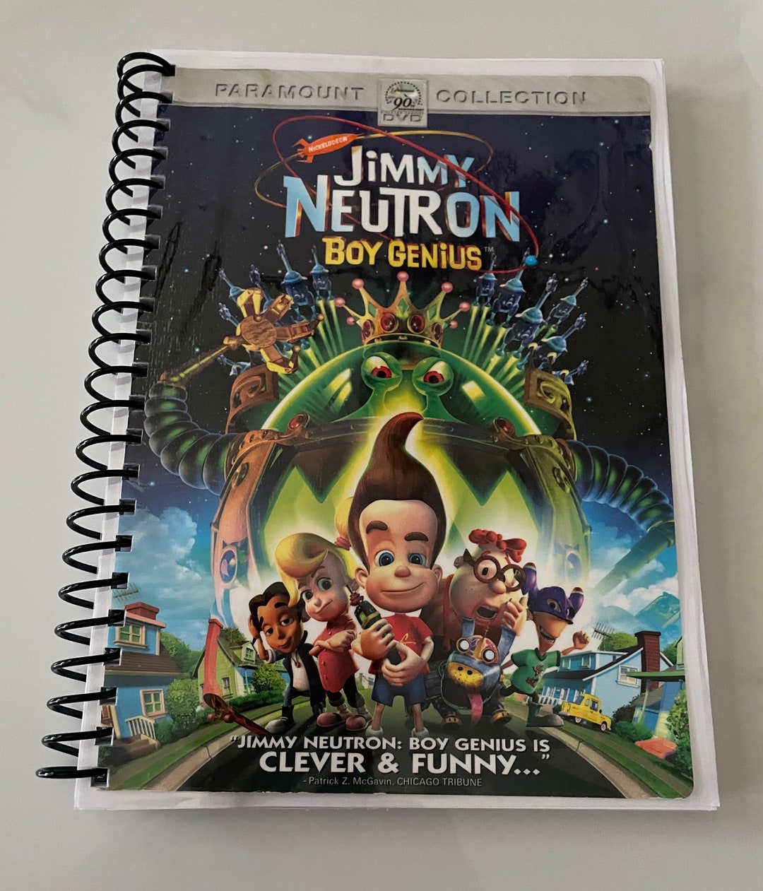 Nickelodeon Jimmy Neutron Boy Genius TV Show DVD Upcycled Spiral Bound ...