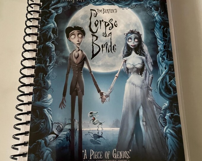 Tim Burtons A Corpse Bride Movie DVD Upcycled Spiral Bound Notebook ...