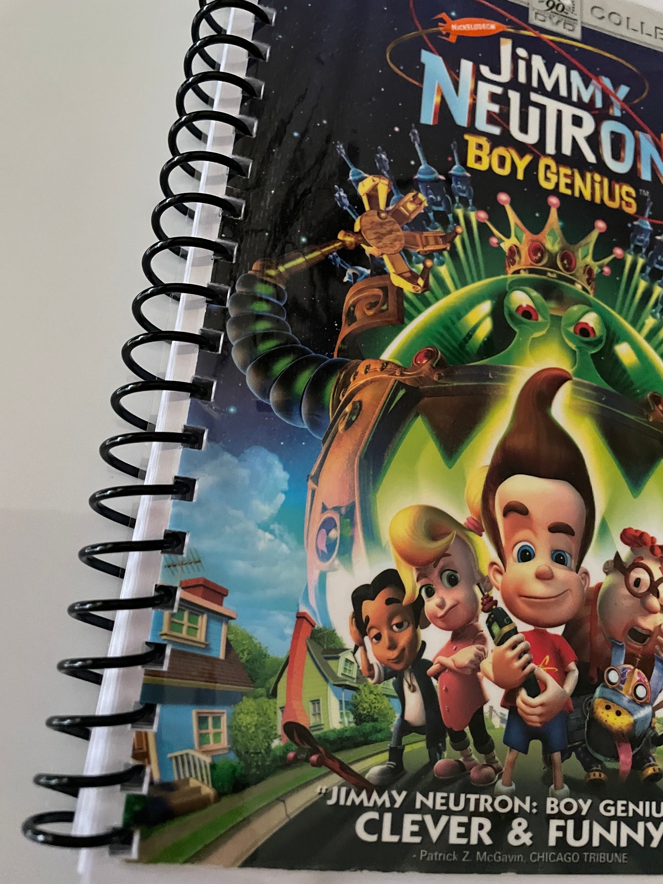 Nickelodeon Jimmy Neutron Boy Genius TV Show DVD Upcycled Spiral Bound ...