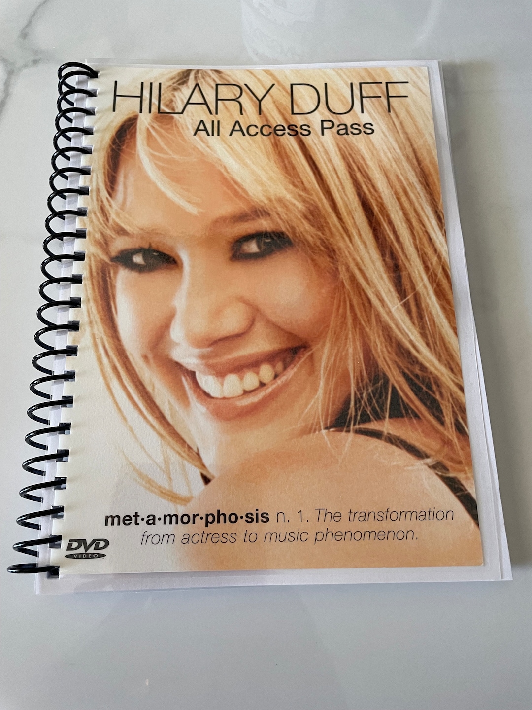 Hilary Duff All Access Pass Music Video Movie DVD Upcycled Spiral Bound ...