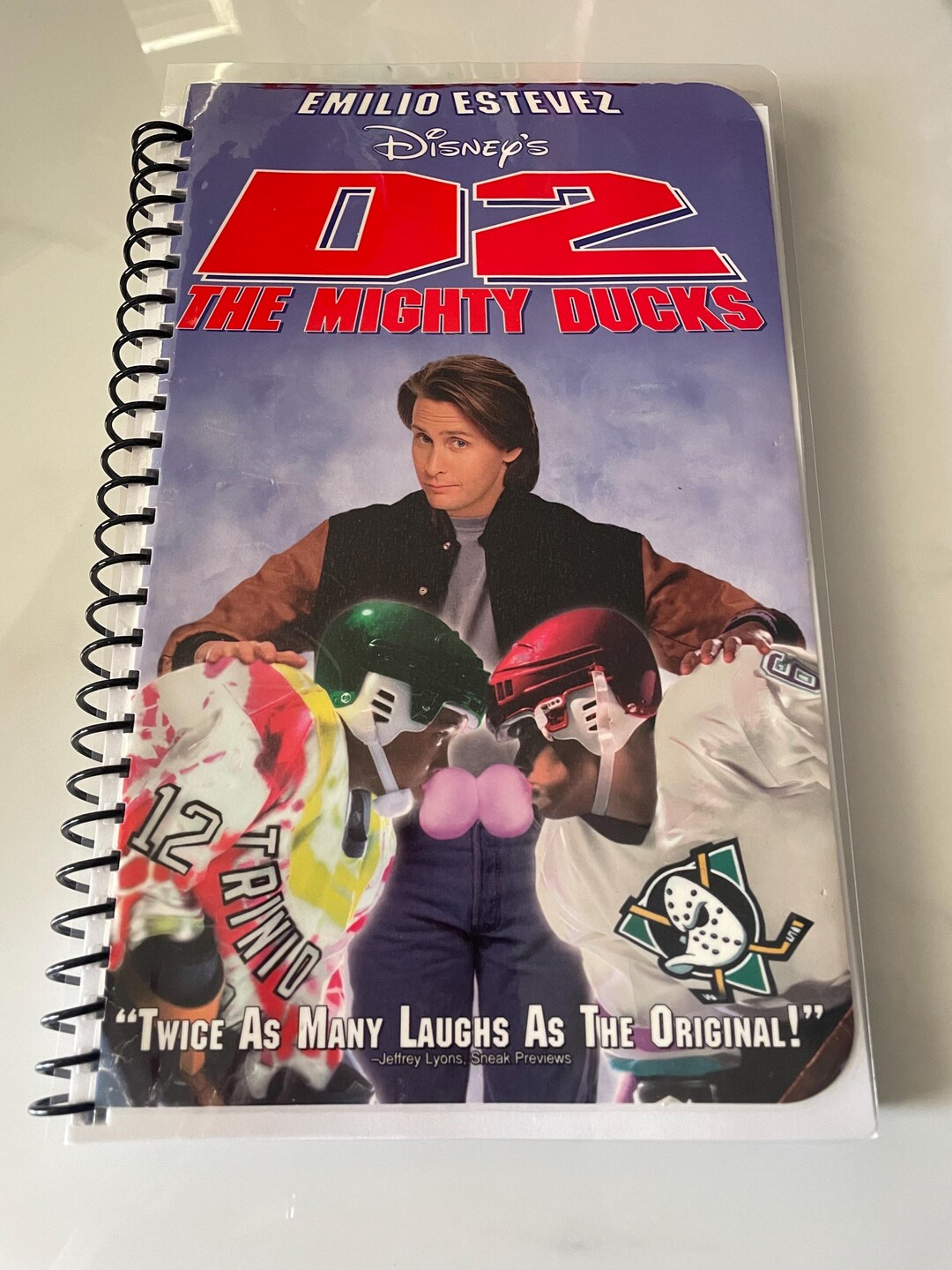 Disney D2 the Mighty Ducks Movie VHS Video Upcycled Spiral Bound ...