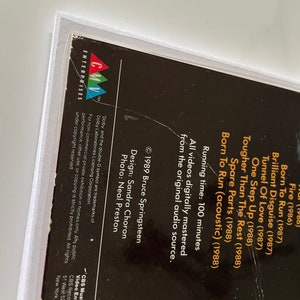 Bruce Springsteen Video Anthology 1978-1988 Music Movie VHS Upcycled ...